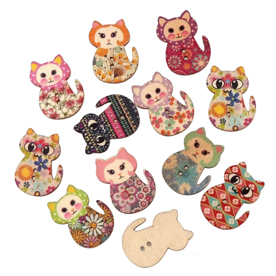 Botón diseño gatito. – Murta